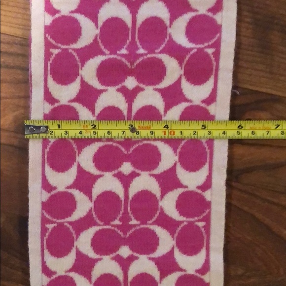 Coach | Accessories | Coach Pink Wool Scarf | Poshmark